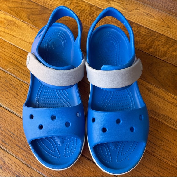 CROCS | Shoes | Crocs Sandals J3 Blue And Gray | Poshmark